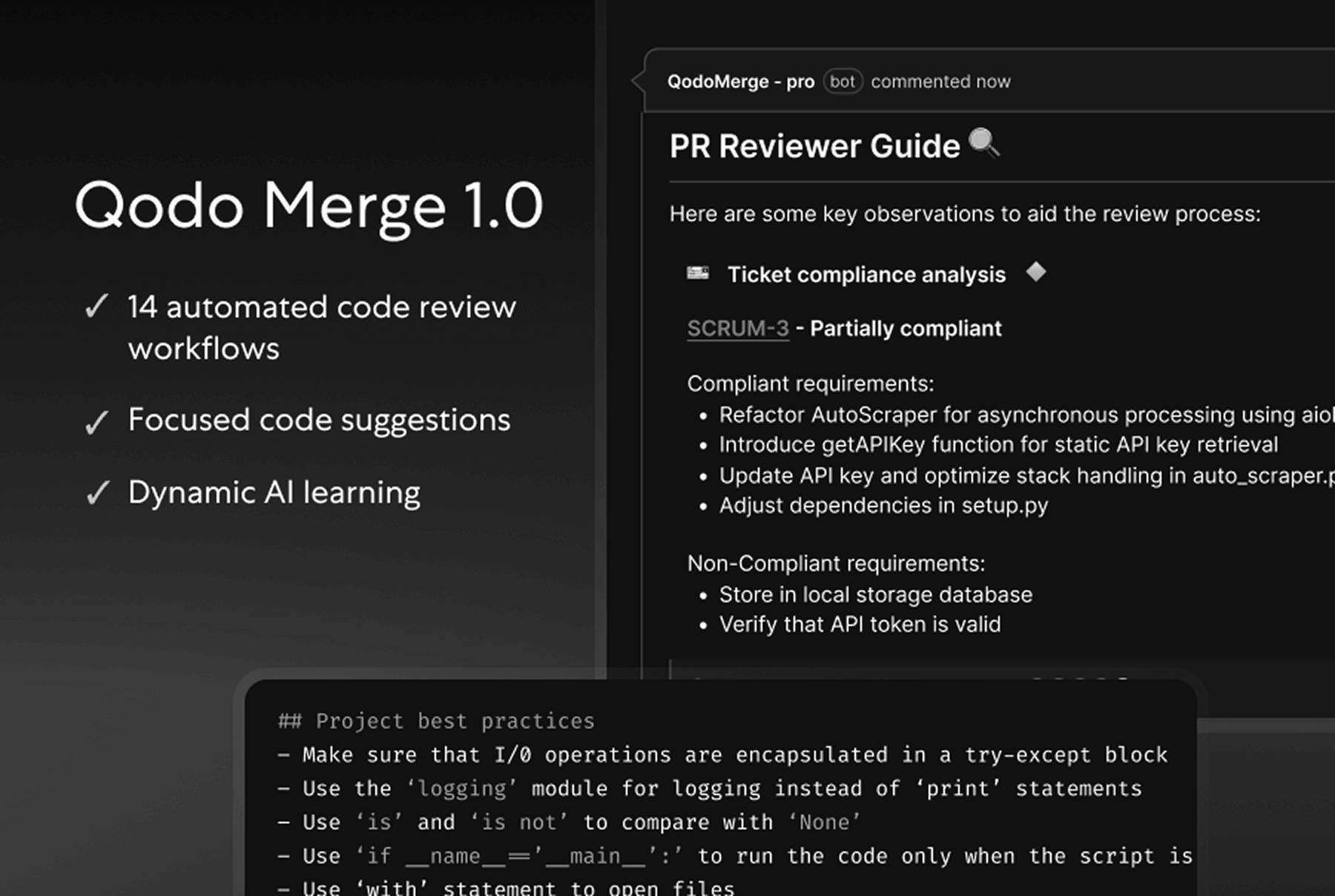 Qodo Merge 1.0: Solving Challenges in Ai-assisted Code Reviews Qodo Merge 1.0: Solving Challenges in Ai-assisted Code Reviews